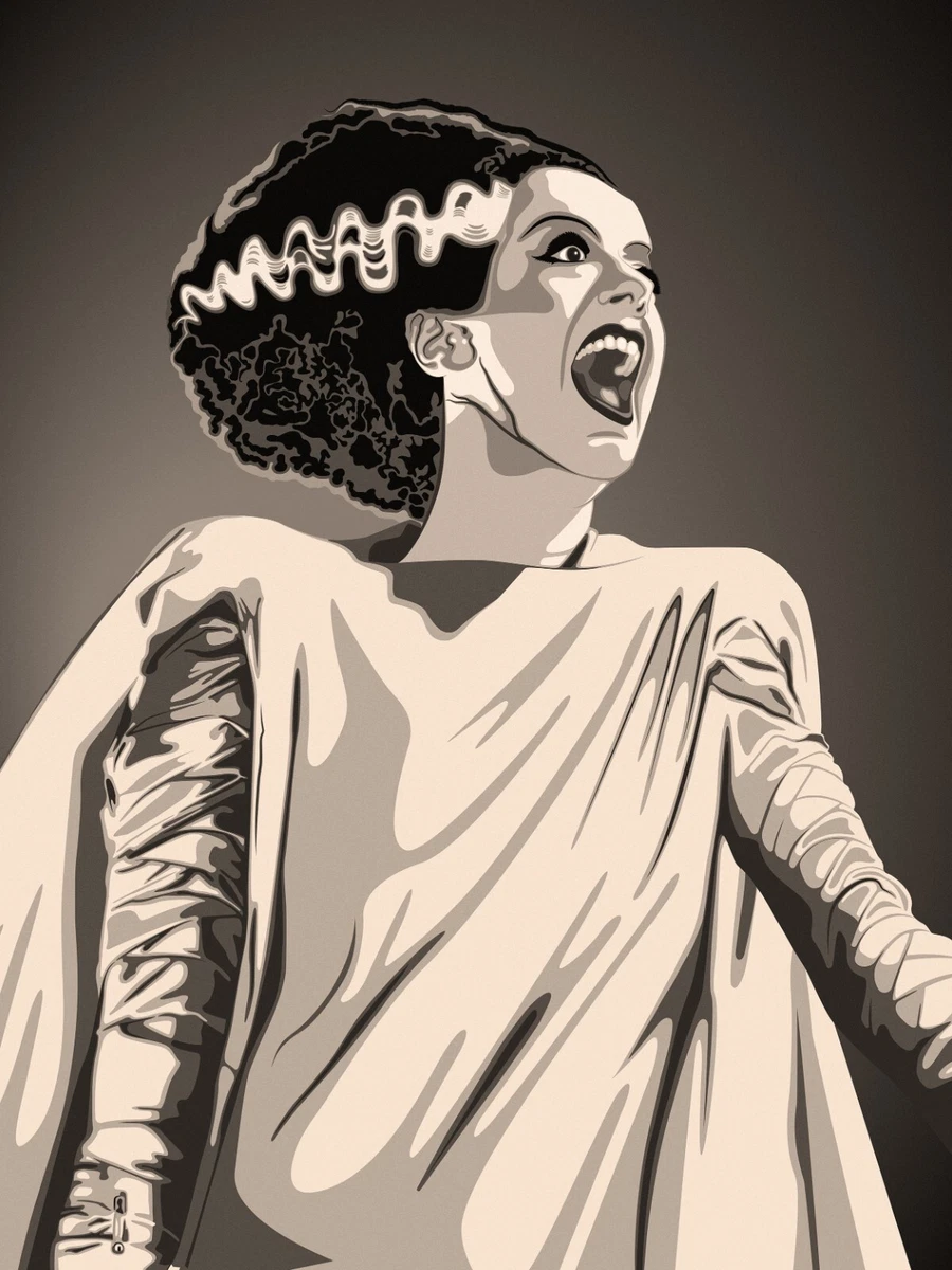 Bride Of Frankenstein Hair Drawing
