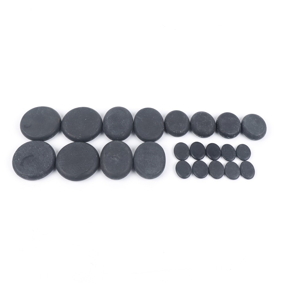 20PCS/Kit Hot Massage Volcanic Basalt Stone Rock SPA Oiled Massager ...