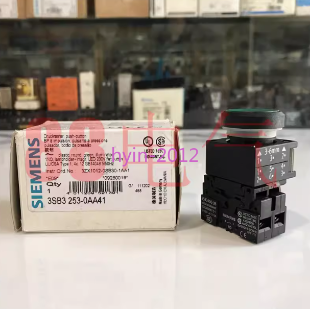 1pcs New SIEMENS 3SB3253-0AA41【 Green button with light 】 | eBay