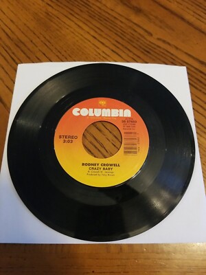 RODNEY CROWELL CRAZY BABY / IT'S SUCH A SMALL WORLD 45 7" RECORD 38 ...
