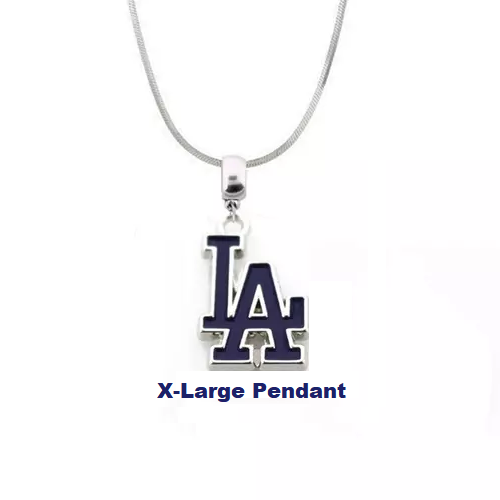 MLB Los Angeles Dodgers X-Large Team Logo Pendant Necklace on a .925 ...