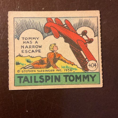1936 Cartoon Adventures Strip Card ( R28 ) # 404 Tailspin Tommy ...