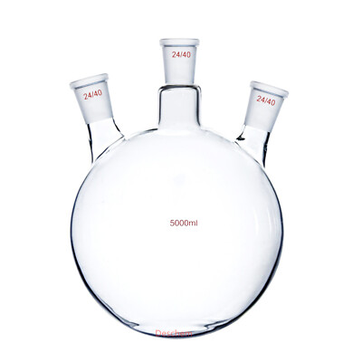 5000ml,24/40,3-Necks,Round Bottom Glass Flask,5L,Three Necks,lab ...