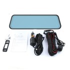10 inch GPS Dual Lens Auto Dash Cam Rear View Mirror Backup Camera DVR ...