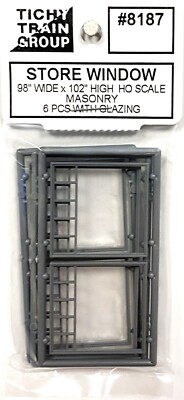 HO Scale Tichy Train Group 8187 98x102 Store Window w/5 Lite Top ...