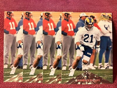 (4) 1996 Pinnacle Football #171 Lawrence Phillips Rookie St Louis Rams ...
