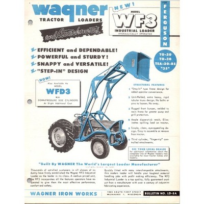 Wagner Industrial Loader WF3 Vintage Wagner Iron Works Milwaukee ...