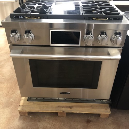 Signature Kitchen 36" Wifi 6.3CuFt Oven Dual Fuel Pro Range SKSDR360GS ...