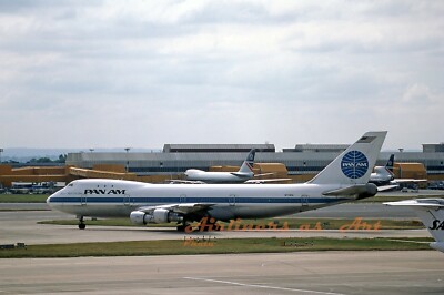 Pan Am Boeing 747-121 N739PA at LHR in August 1986 8"x12" Color Print ...