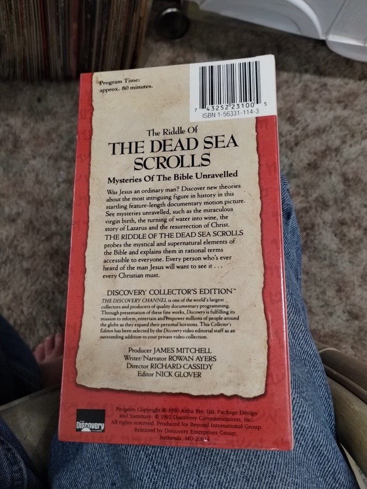 The Riddle of The Dead Sea Scrolls (VHS, 1992, Discovery Collector’s ...