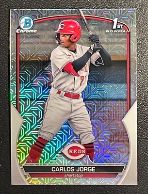 2023 #BCP-120 Carlos Jorge Bowman Chrome Prospect 1st Mojo Refractor ...