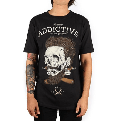 ADDICTIVE CLOTHING - 'BARBER LEE' TATTOO T-SHIRT -ALTERNATIVE CLOTHES M ...