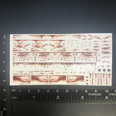 Clear 1:64 Waterslide Decal for Diecast Weathering Effect Red Rust ...