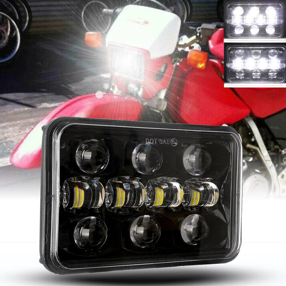 4x6" Motorcycle Square LED Headlight Beam for Honda XR650L XR250L ...