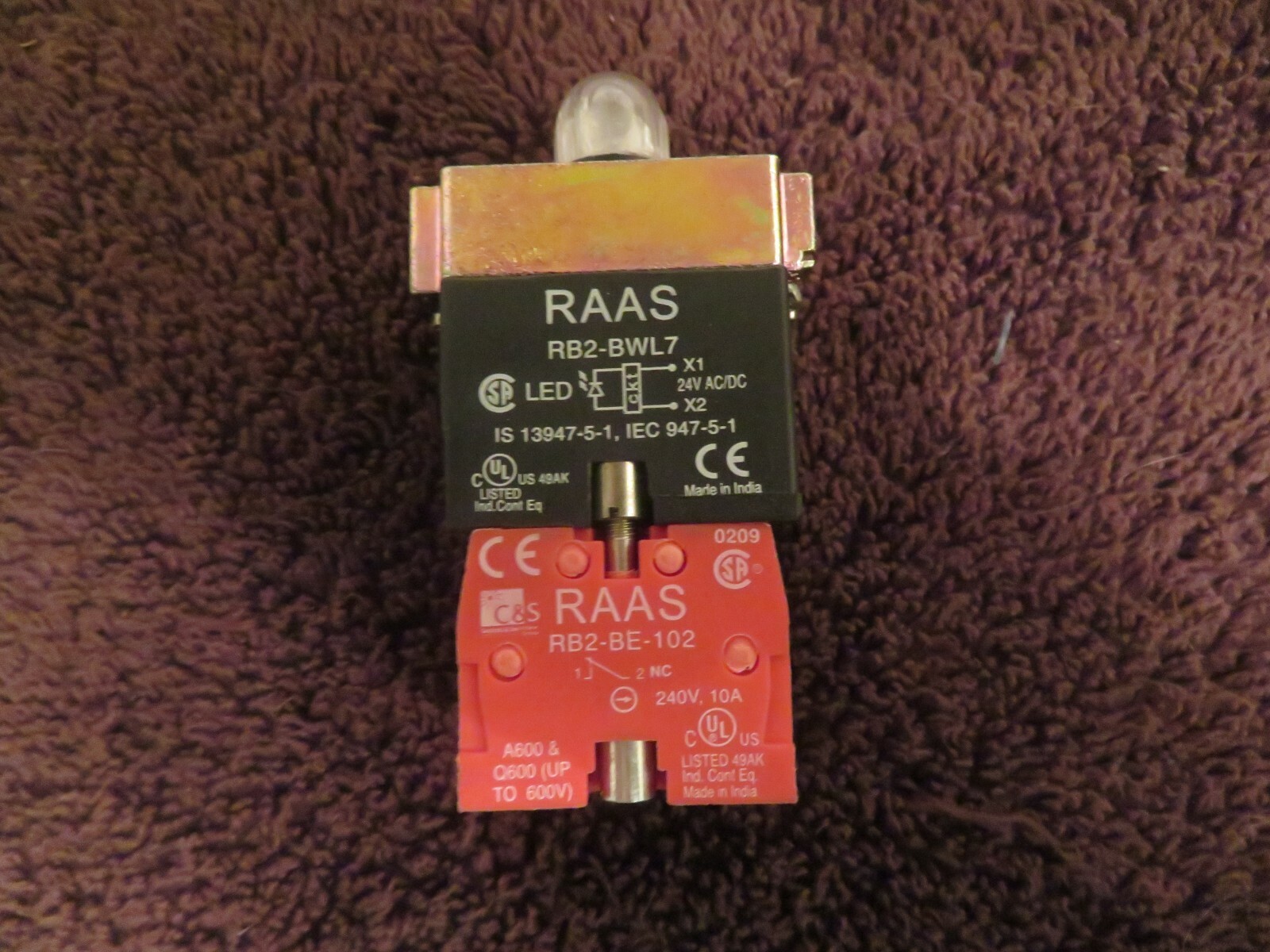 NEW SHAMROCK CONTROLS CONTROL BLOCK RB2BWL745-24 RB2BWL74524 RB2-BWL7 ...