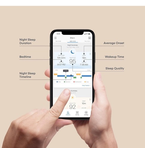 New Miku Pro Smart Baby Monitor Real-time Breathing Sleep Tracking Wall ...