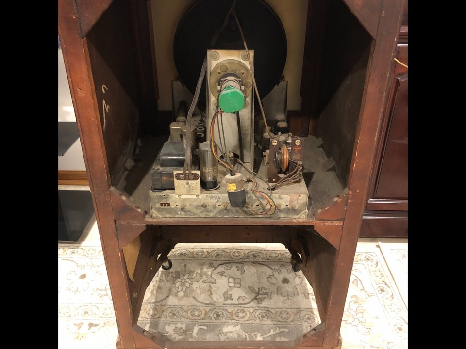 1949 B/W 12" 415CV Sentinel Mahogany Console Television Set | eBay