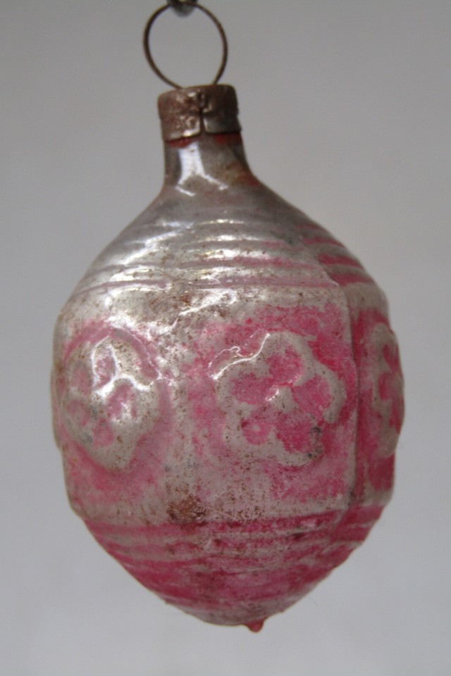 Vintage Glass Bumpy FLOWER Embossed Mini Feather Tree Christmas ...