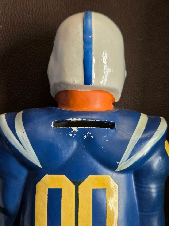 Vintage 1950s Baltimore Colts Ceramic Bank Football Player Coin Bank ...
