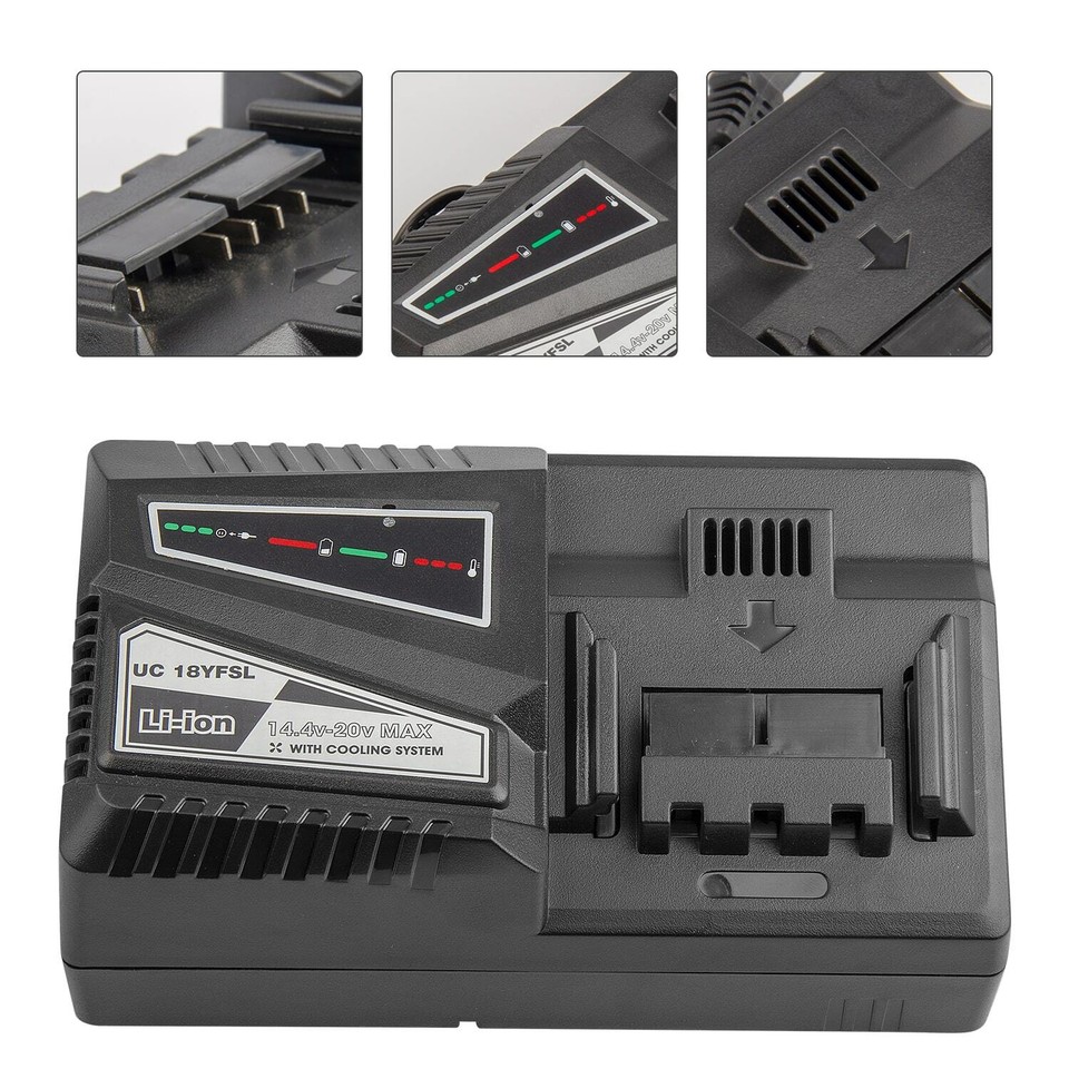 14.4V -18V Fast Charger For Hitachi UC18YFSL UC18YSL3 UC18YKSL UC18YRL ...
