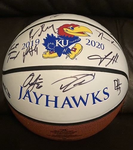 2019-2020 KU Kansas Jayhawks Autographed Team Signed Basketball Braun ...
