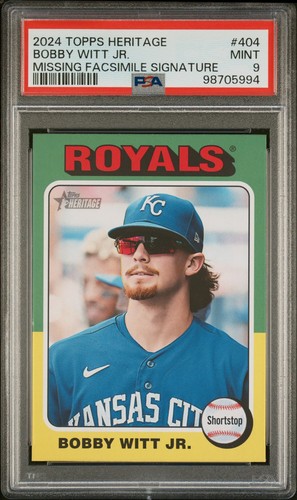 2024 TOPPS HERITAGE MISSING FACSIMILE SIGNATURE #404 BOBBY WITT JR. PSA ...