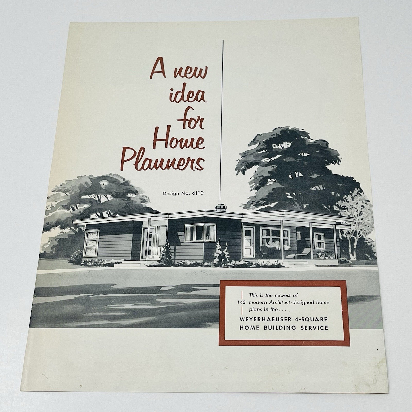 1954 Weyerhaeuser New Idea House Planner Home Plans Blueprint Design ...