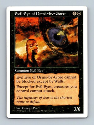 Magic The Gathering MTG - Evil Eye of Orms-by-Gore - 5th Edition 1997 ...