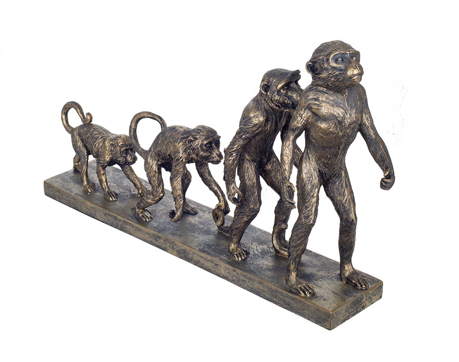 Decorative Monkeys XL Resin Primate Evolution Antic Line Finish, L 42 ...