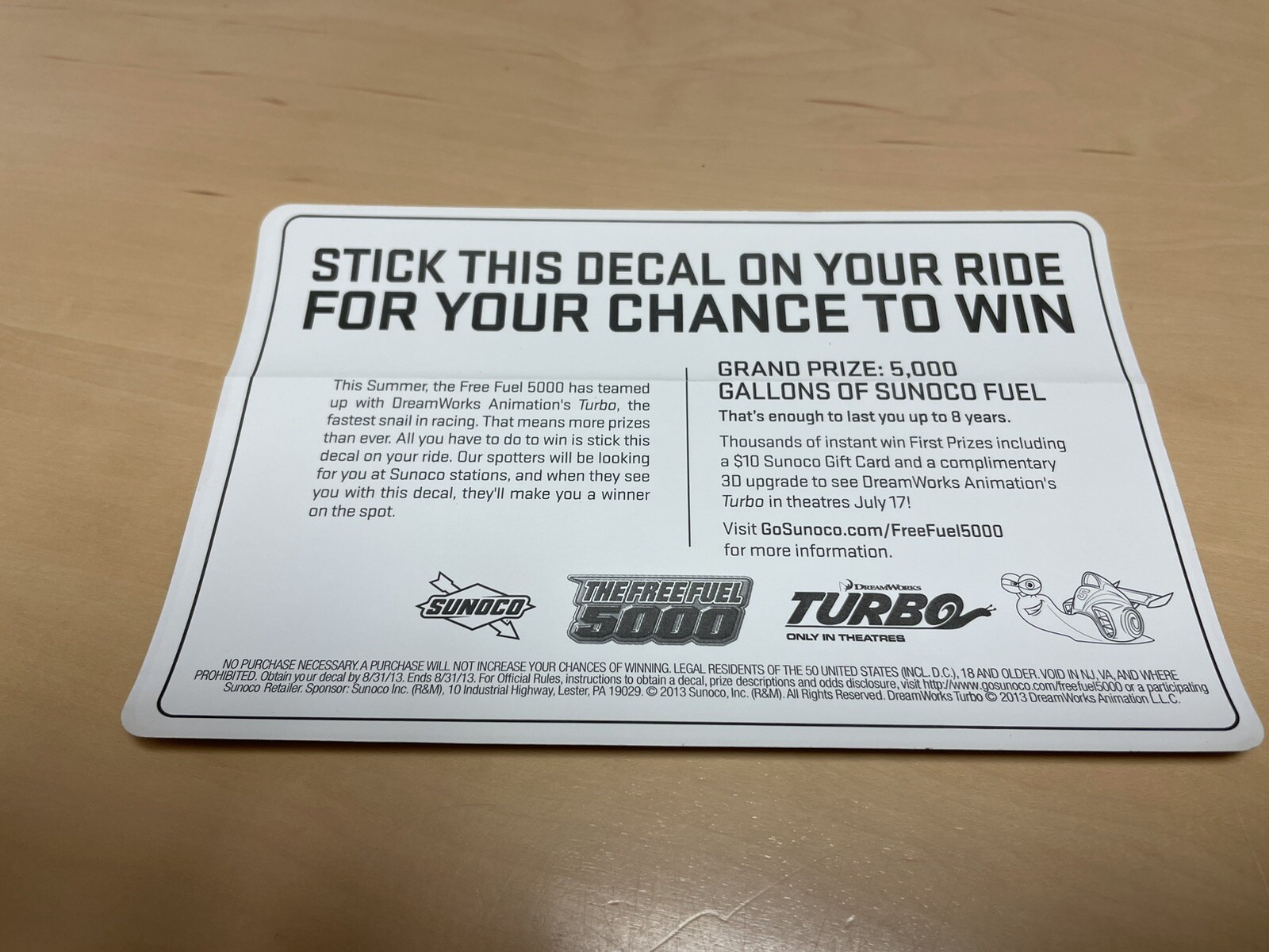 SUNOCO - 4 Original Vintage Racing Decal/Sticker - NASCAR - 7 inch size ...