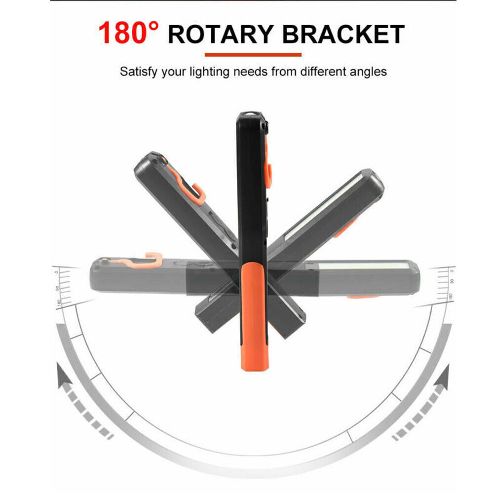 2-6x Rechargeable COB LED Cordless Magnetic Work Light USB Inspection ...