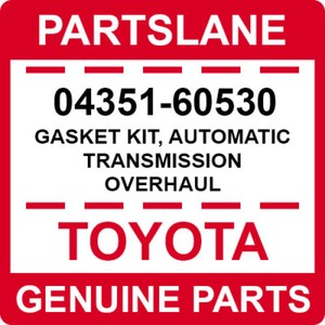 04351-60530 Toyota OEM Genuine GASKET KIT, AUTOMATIC TRANSMISSION ...