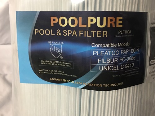 PoolPure PLF100A Pool & Spa Filter for Pentair, 100 Sq. Ft., Guardian ...