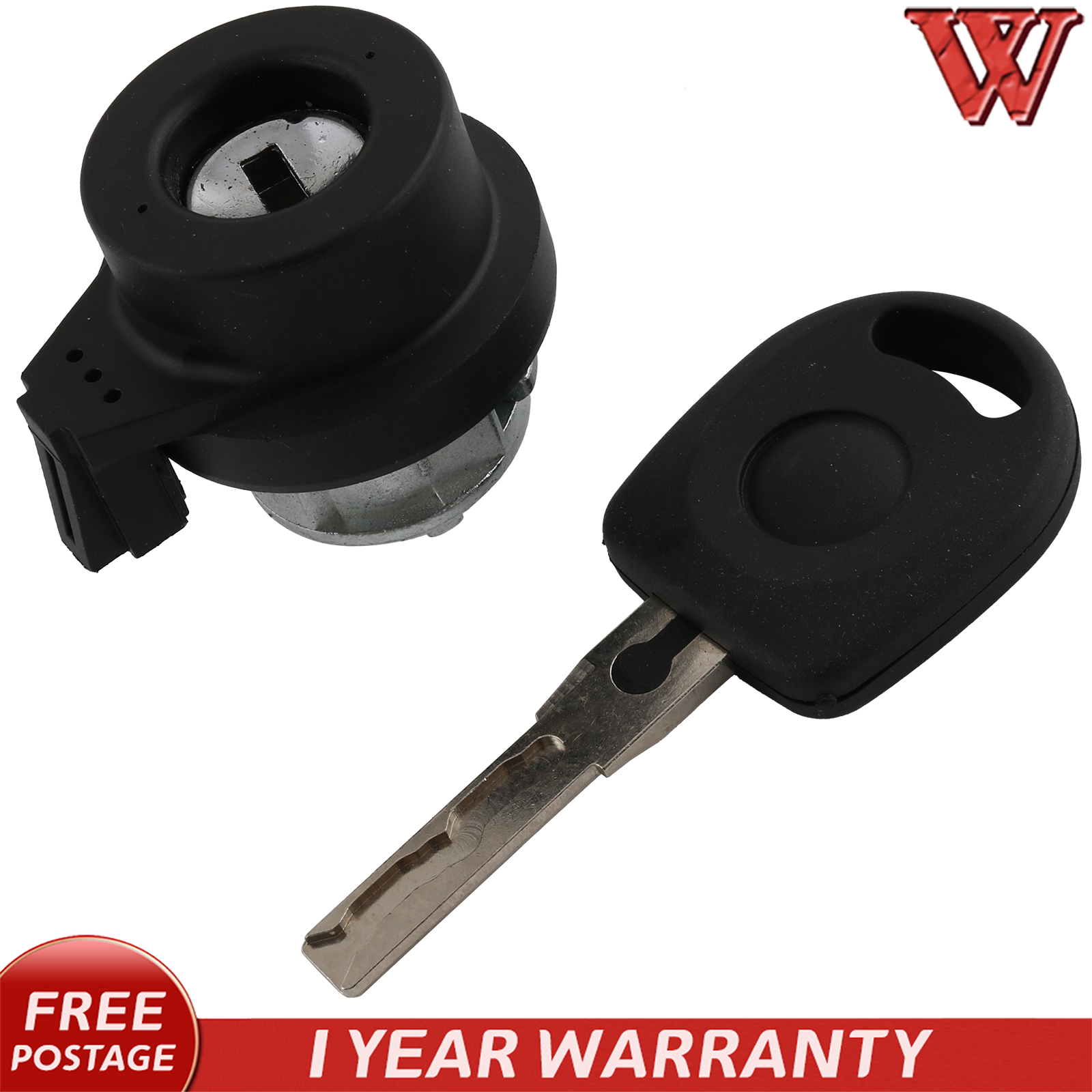 Ignition Lock Barrel Cylinder Immobilizer+Key Fits VW Transporter T5 ...