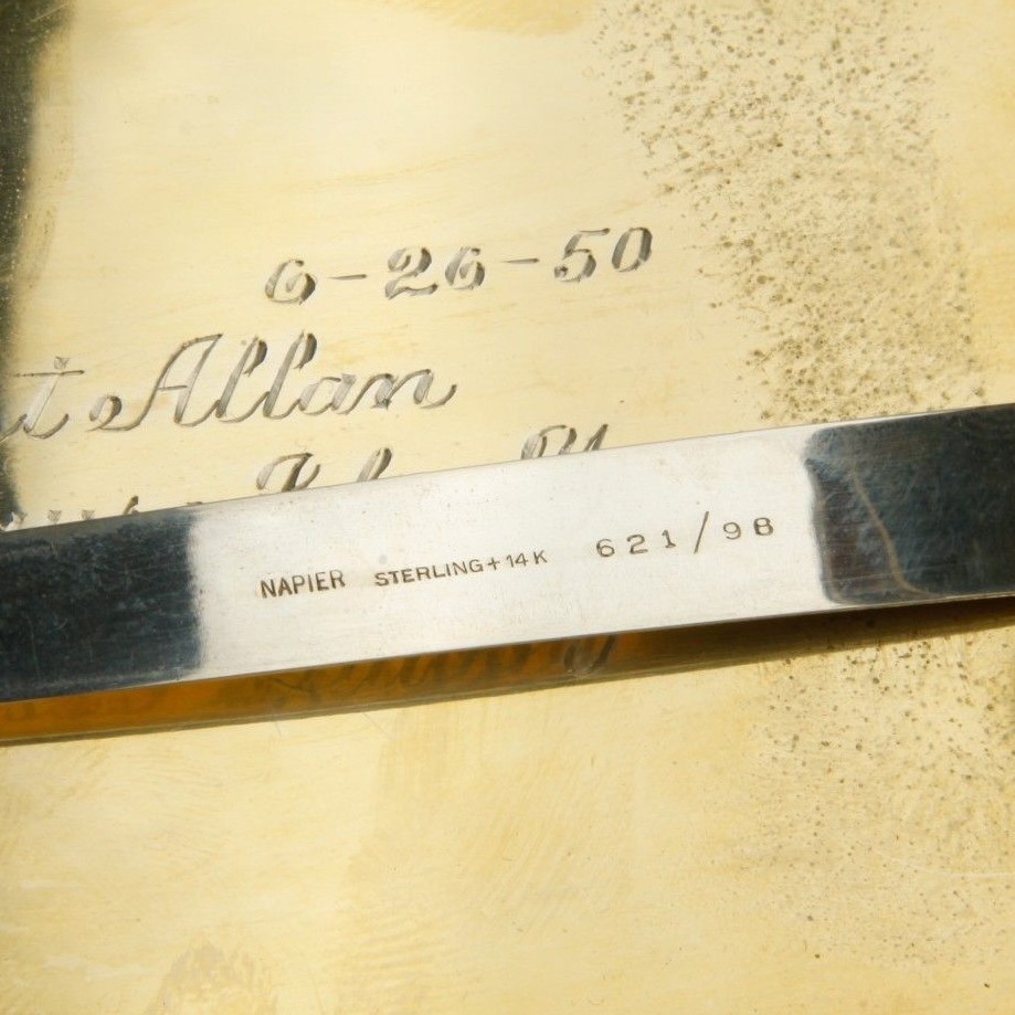 NAPIER STERLING SILVER & 14K GOLD CIGARETTE CASE | eBay