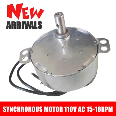 15-18RPM TYC-50 110V AC Shaft Rotation CW 4W Small Synchronous Motor ...