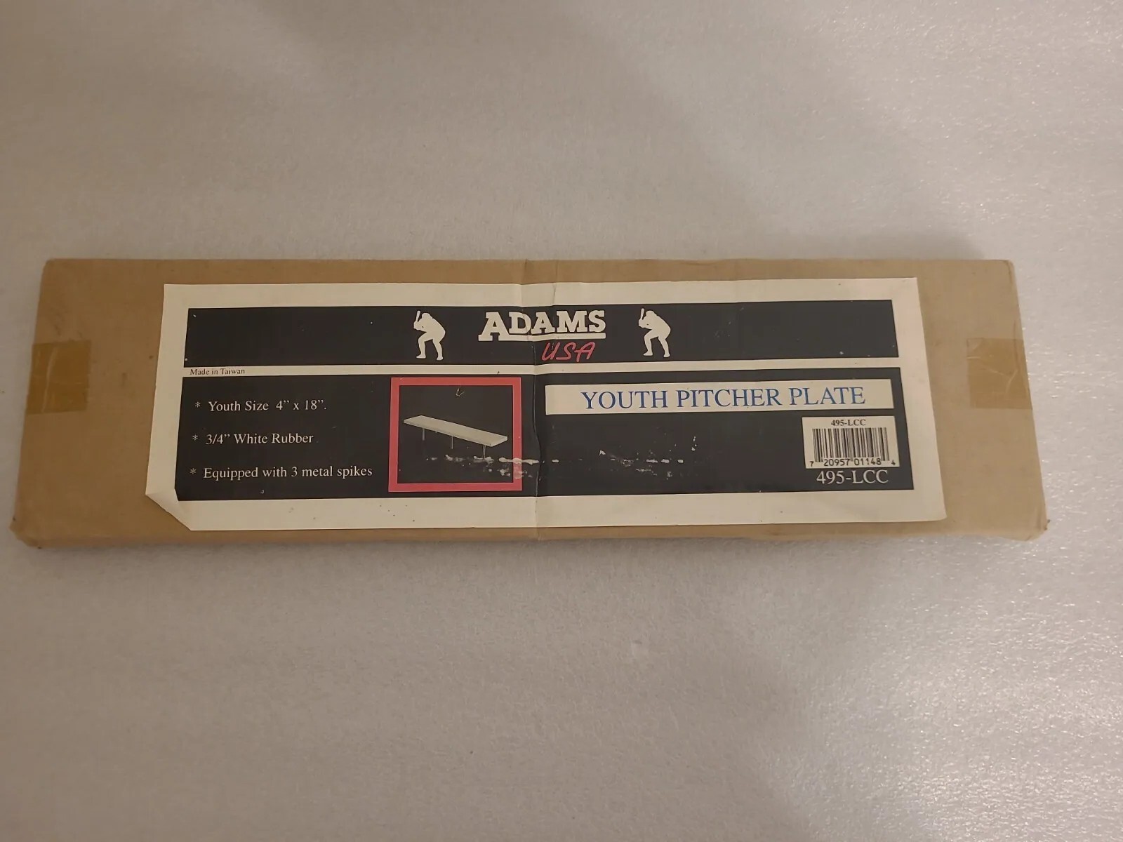 Adams USA Youth Pitcher plate 3/4 rubber 3 metal spikes NOS 495-LLC ...
