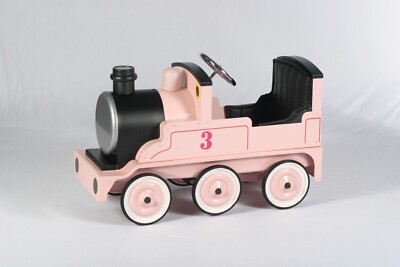 Pink Classic Vintage-Style Metal Train Pedal Car - Full Size Perfect ...