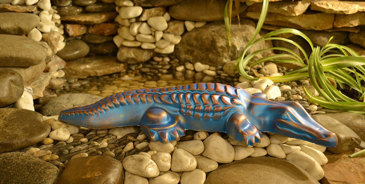 Concrete Mold Crocodile Decorativ Casting Cement Gator Alligator 1 ...