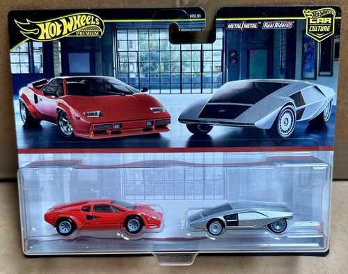 Hot Wheels Premium Car Culture 2 Pack Lamborghini Countach & Lancia Stratos Zero | eBay