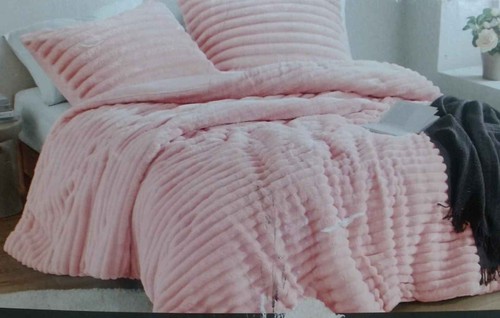 NEW Intelligent Design 3pc Plush Velvet Comforter Pink Set sz King $203 ...
