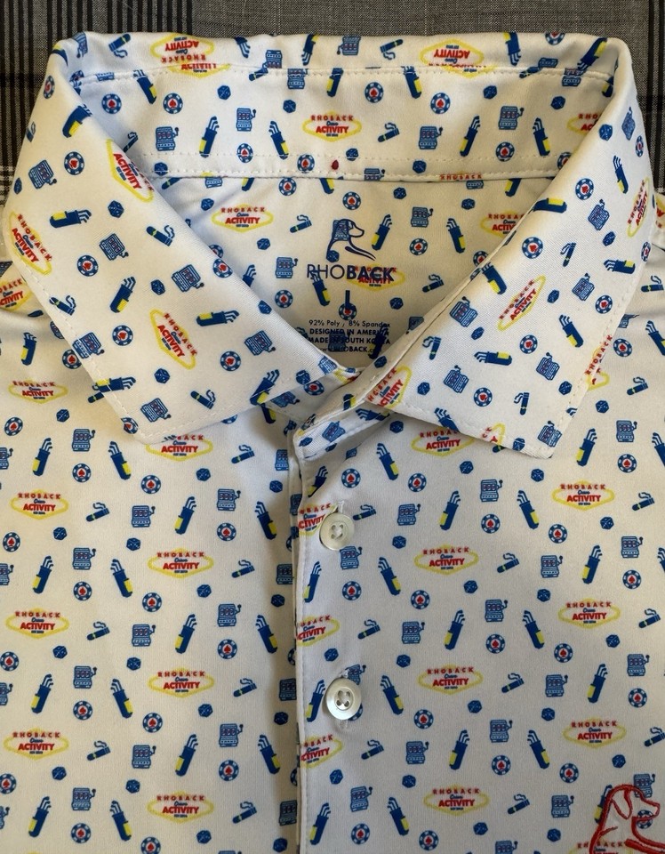 Rhoback Men’s Performance Polo The Las Vegas Size Large | eBay