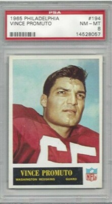 1965 Philadelphia football card #194 Vince Promuto, Washington Redskins ...
