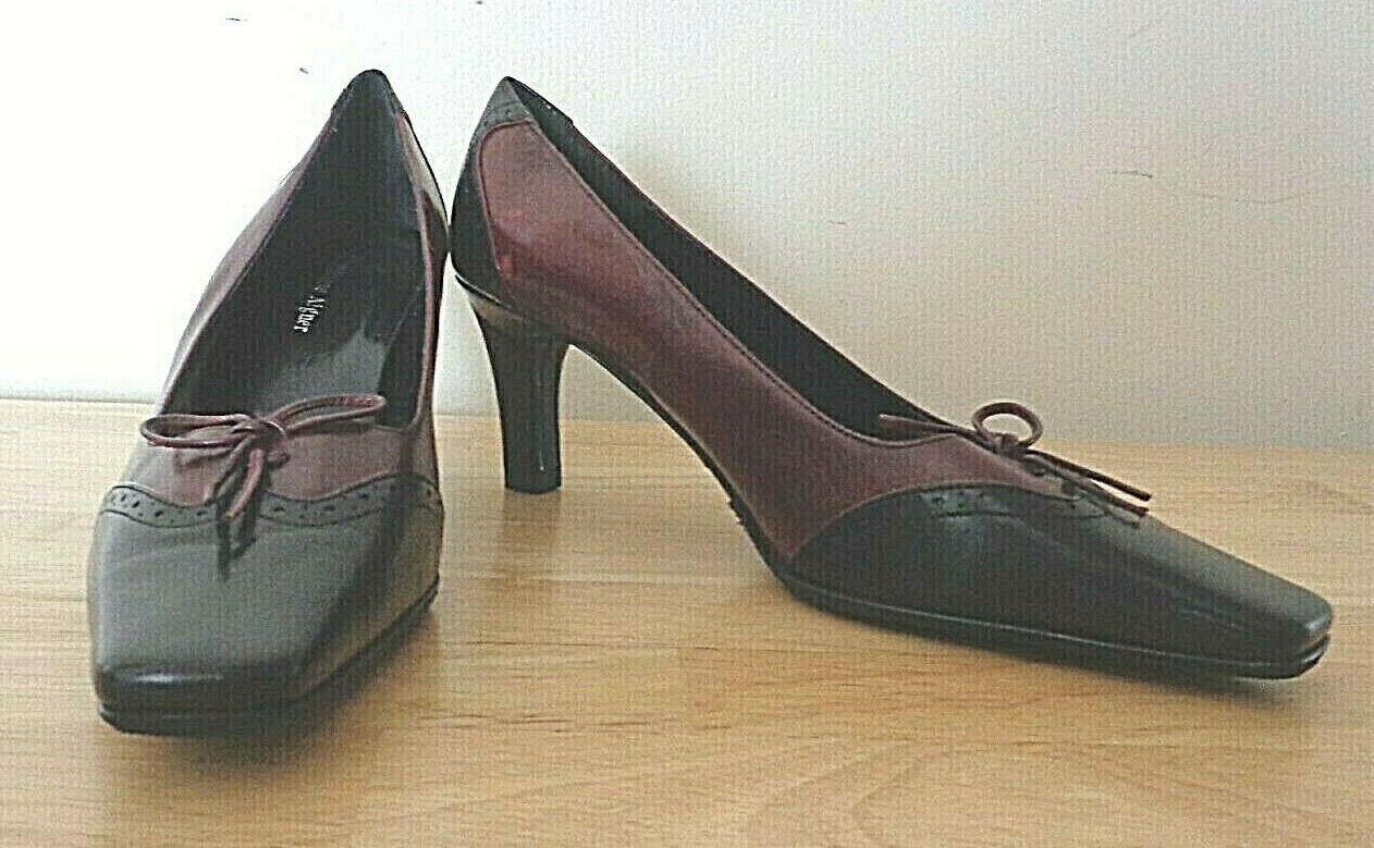 ETIENNE AIGNER burgundy and black leather shoes - Gem