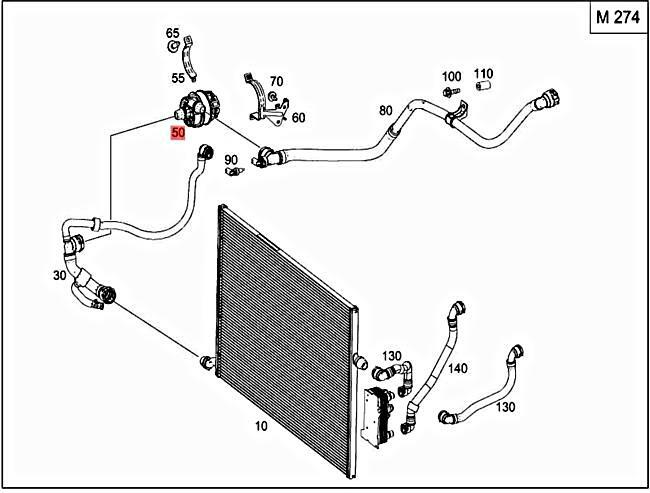 Genuine MERCEDES X222 A205 C205 C238 S205 S213 W205 Coolant pump ...