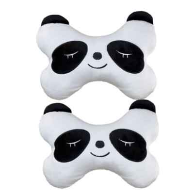 Cute Panda Vehicle Neck Rest Pillow Headrest Cushion Protecter Travel ...
