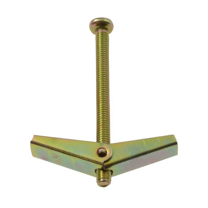 Qty 50 Round Head Spring Toggle M5 x 50mm Zinc Yellow Plasterboad ...