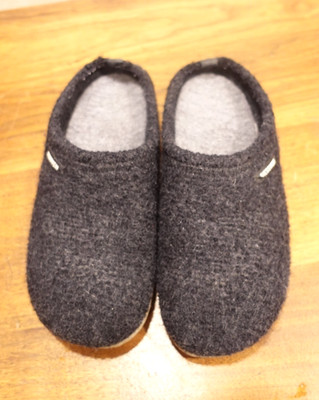 Giesswein Slipper CHARCOAL GRAY WOOL Slip on Comfort Mules 39 / US 9 ...
