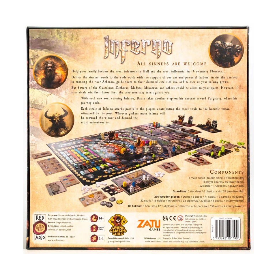 Grand Gamers Board Game Inferno Box EX/NM 753692101790| eBay