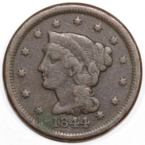 1844 1c Braided Hair Large Cent | eBay